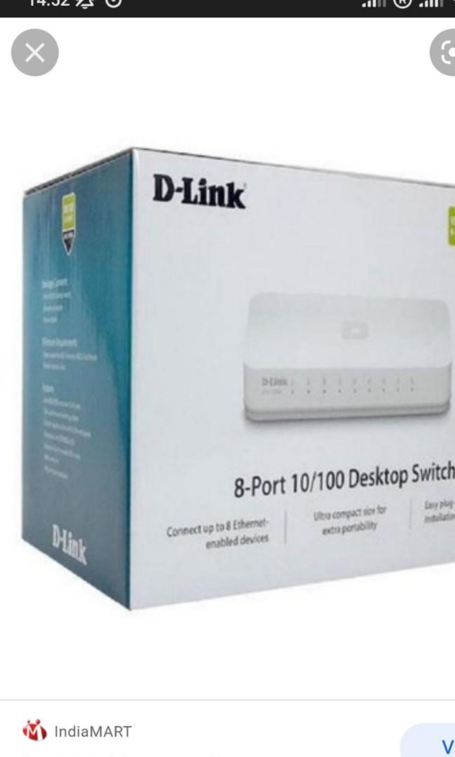 D-Link 8 port gigaport Network Switch, Computers & Tech, Parts ...