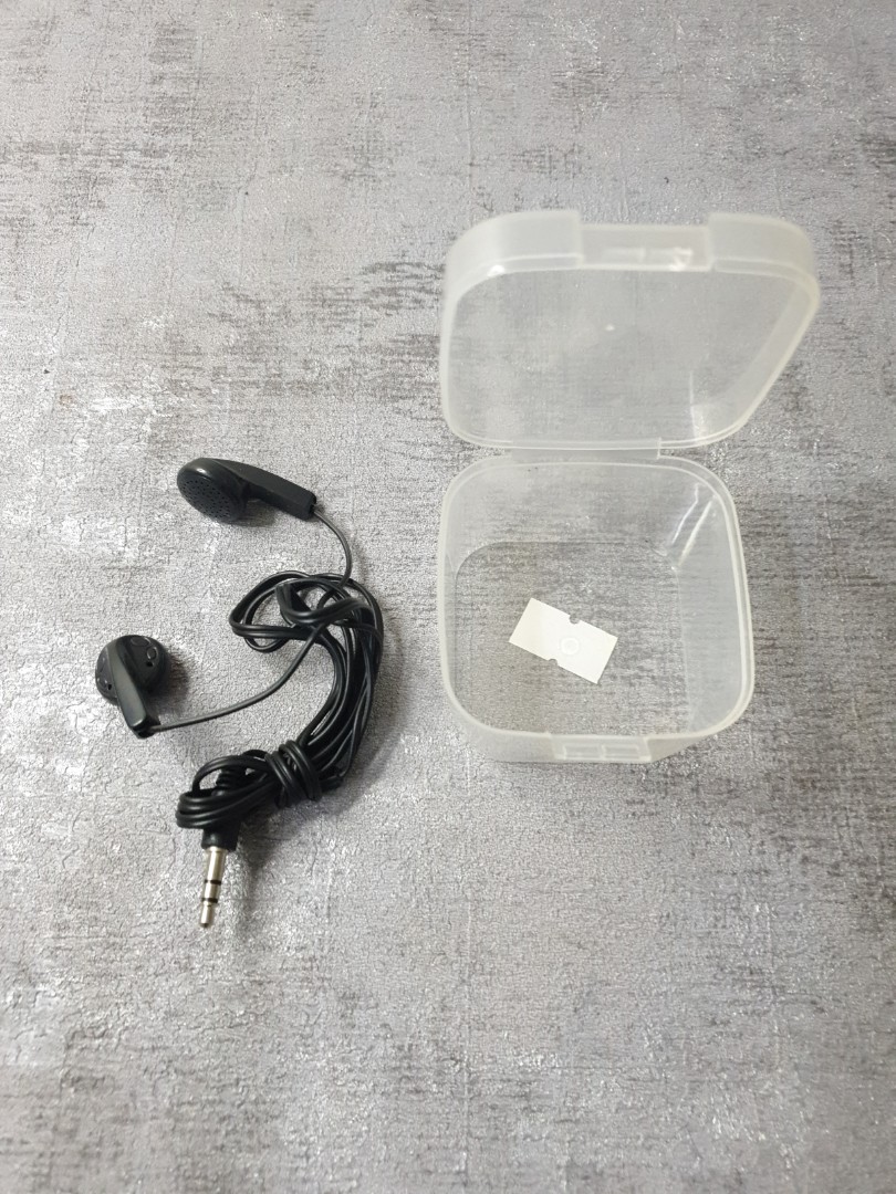 Earphone with container, Audio, Headphones & Headsets on Carousell