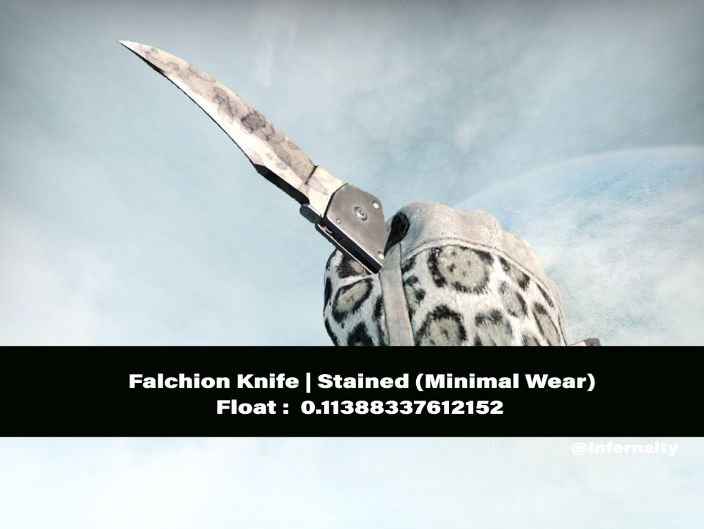 Falchion Knife Stained MW CSGO SKINS KNIVES, Video Gaming, Gaming ...