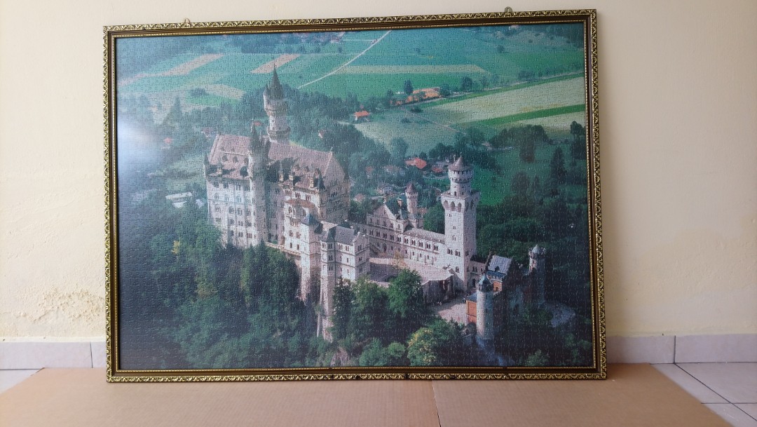 Framed Zigsaw Puzzle - Stunning View of Neuschwanstein Castle ...
