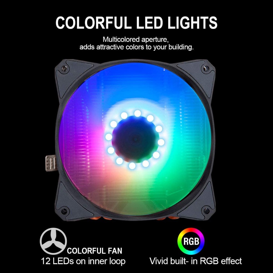 GOLDEN FIELD Z100 CPU Air Cooler 4 Heatpipes Heatsink 95W Radiator with ...