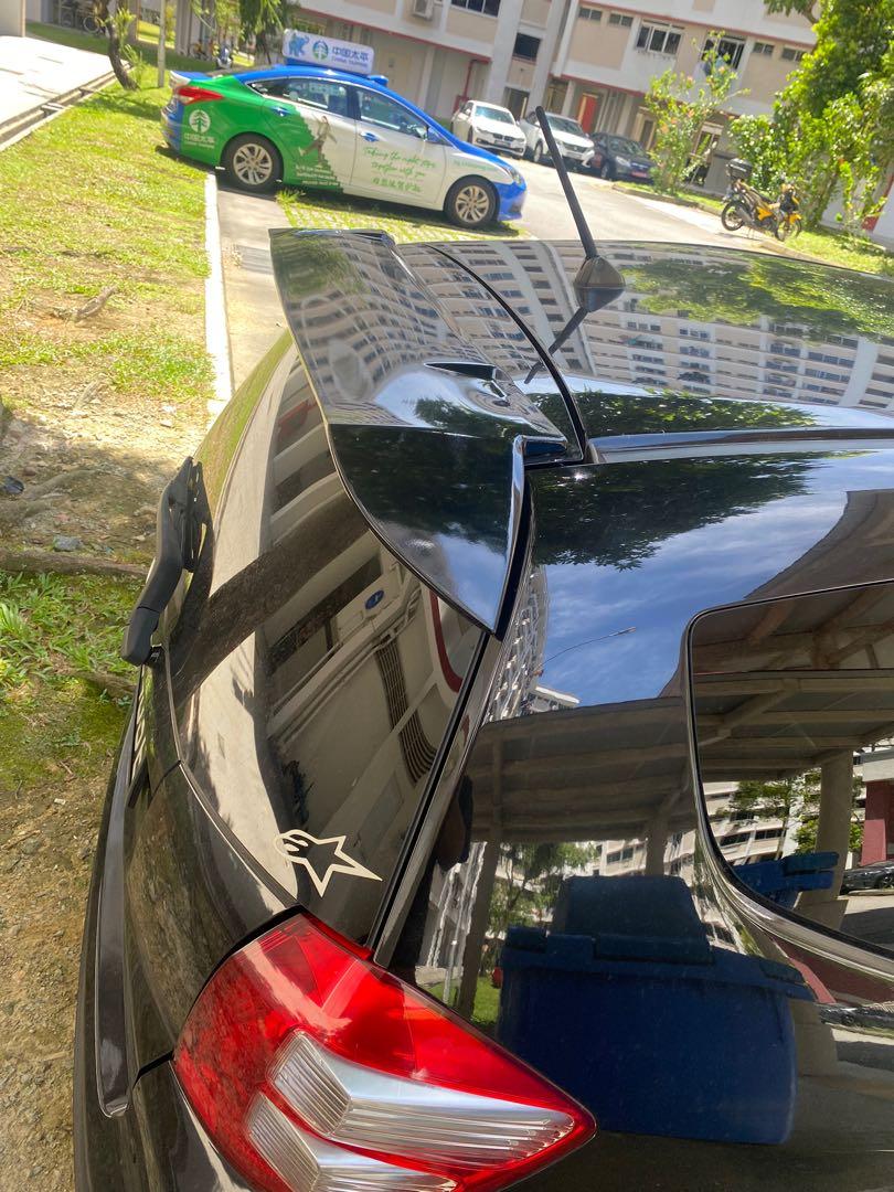 Honda Fit GE6 Spoon rear Spoiler, Car Accessories, Accessories on Carousell