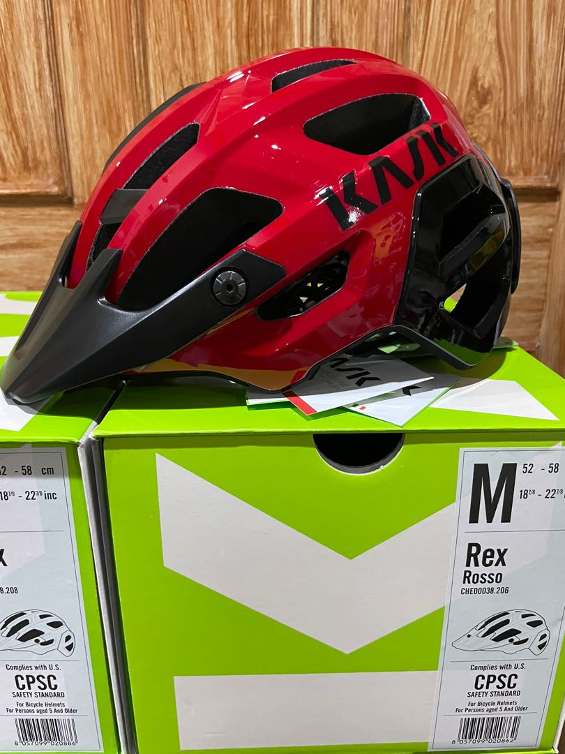 Kask Rex MTB helmet Medium Red, Sports Equipment, Bicycles & Parts ...