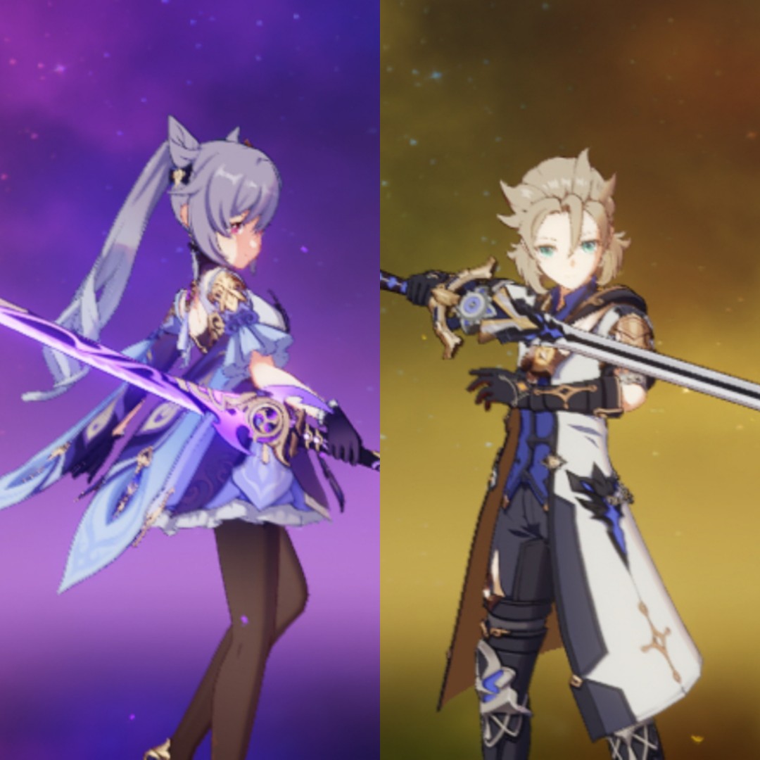 Keqing+Mistsplitter, Albedo, Diluc, Mona, Video Gaming, Video Games ...