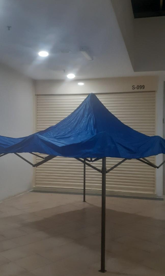 Khemah Niaga / Tent 8x8, Furniture & Home Living, Outdoor Furniture on ...