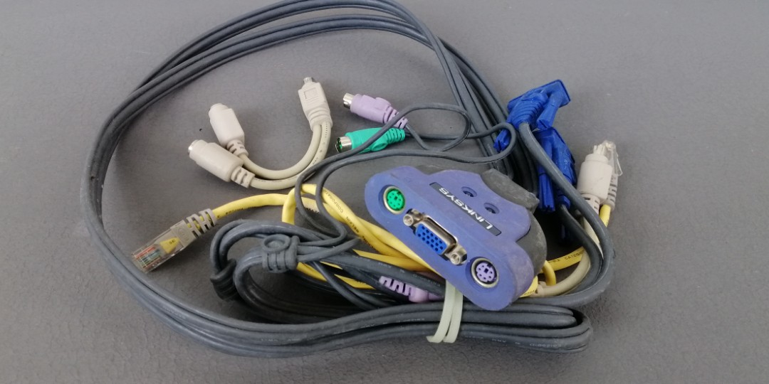 Legacy Linksys ps/2 keyboard mouse video switcher, Computers & Tech ...
