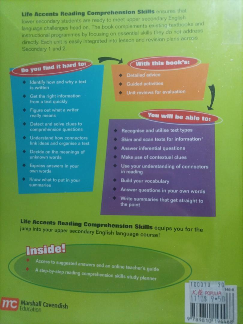 Lower Secondary Reading Comprehension Skills, Hobbies & Toys, Books ...