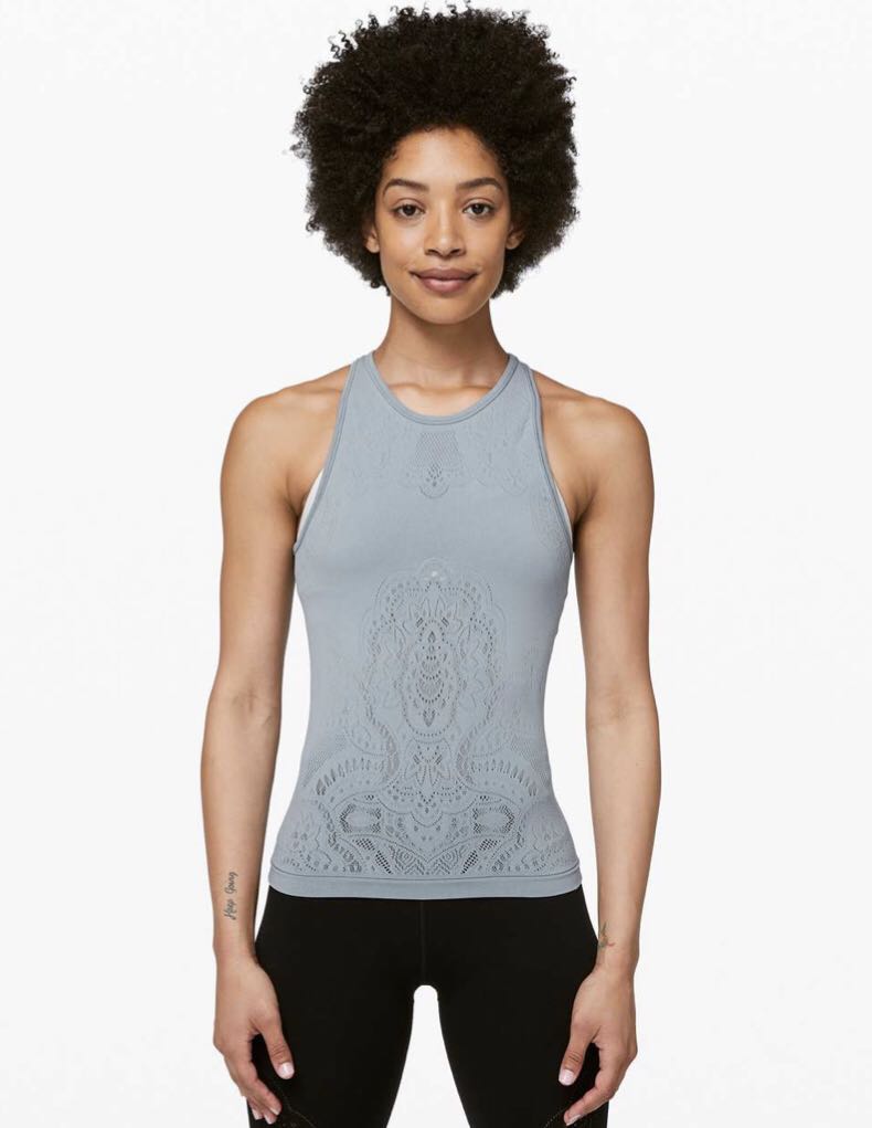 Lululemon Reveal Tank *Zen (CHBY & BLK), Women's Fashion, Activewear on ...
