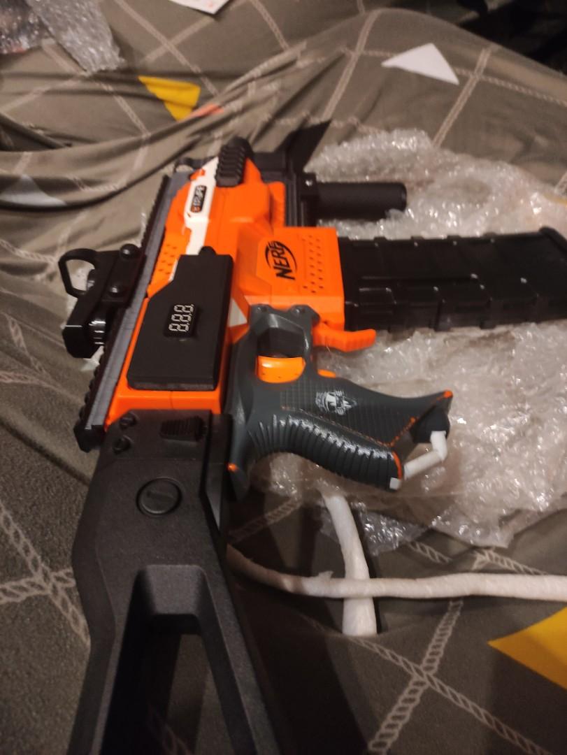 Modified nerf stryfe with mp5 body kit, Hobbies & Toys, Toys & Games on ...