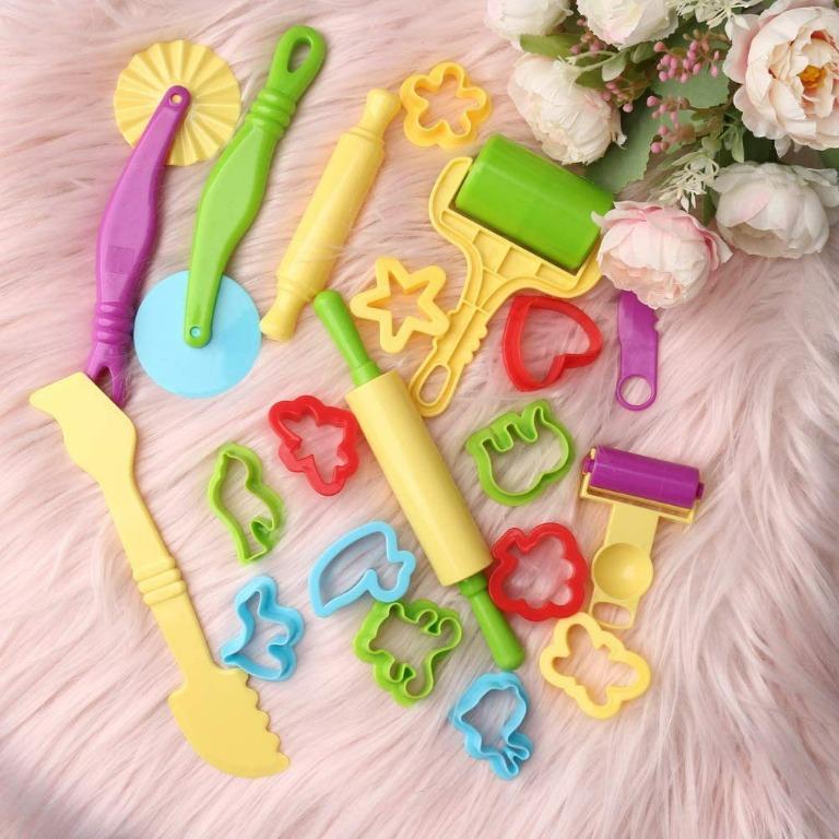 nuoshen Clay Dough Tool Kit, 20 Pcs Play Dough Tools Plastic DIY ...