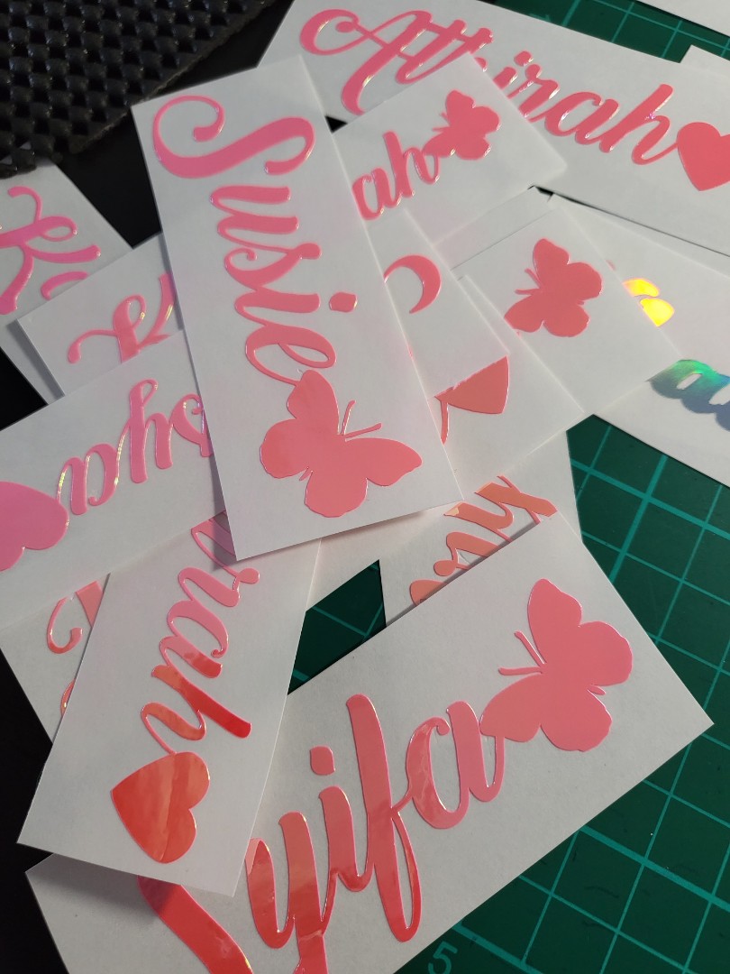 Personalised/Customised Name Stickers Decals, Hobbies & Toys ...