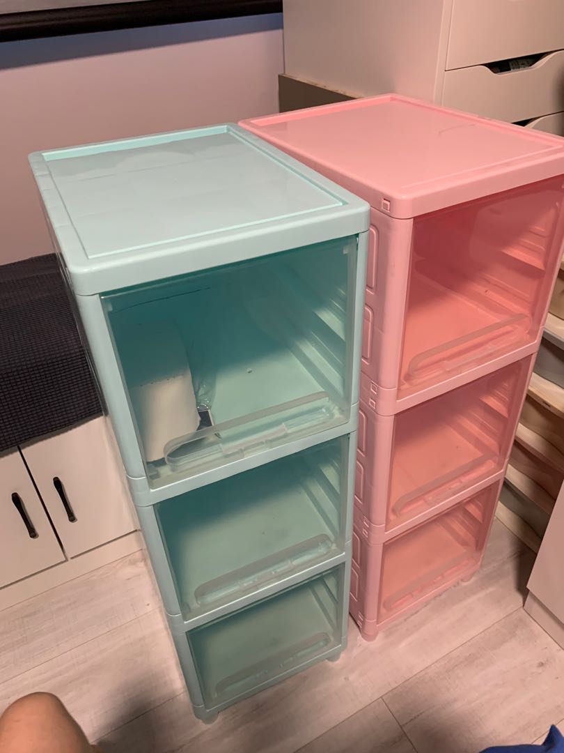 Plastic 3 tier shelving cupboard, Furniture & Home Living, Furniture ...