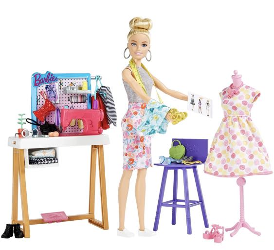 {PO} Barbie Fashion Designer Doll (12-in), & Studio, Hobbies & Toys ...