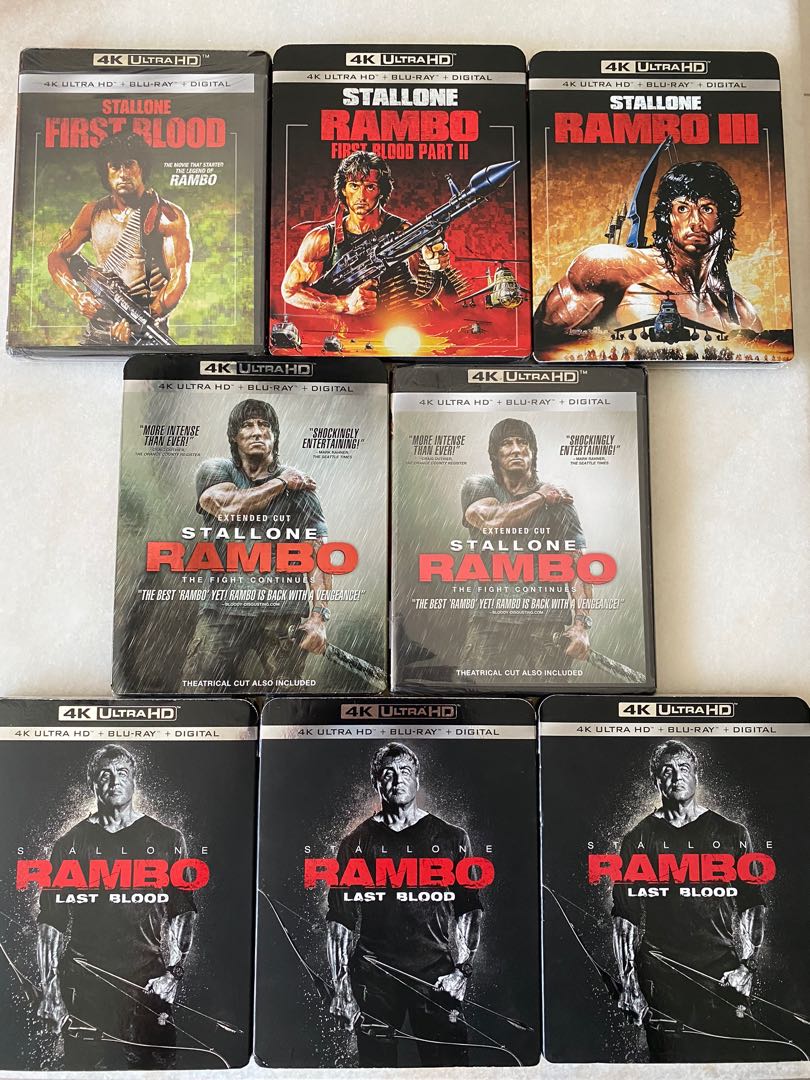 Rambo Collection (4K Ultra HD + Blu Ray), Hobbies & Toys, Music & Media ...