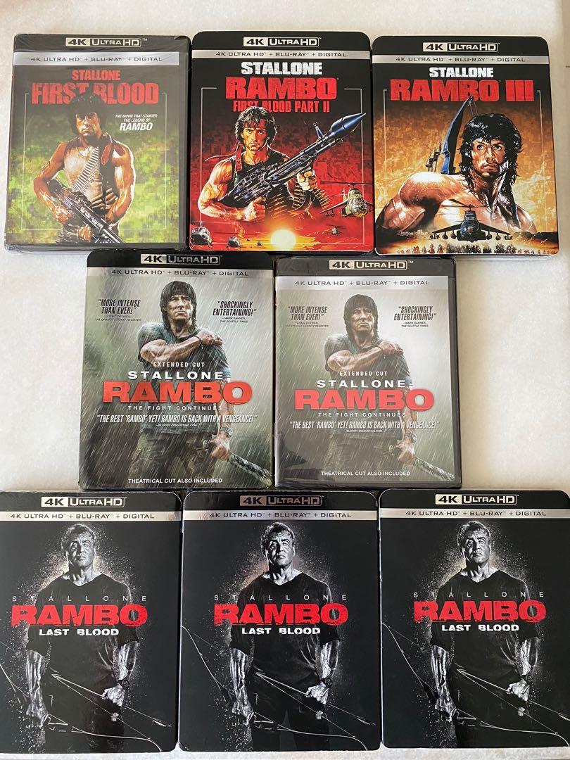 Rambo Collection (4K Ultra HD + Blu Ray), Hobbies & Toys, Music & Media ...