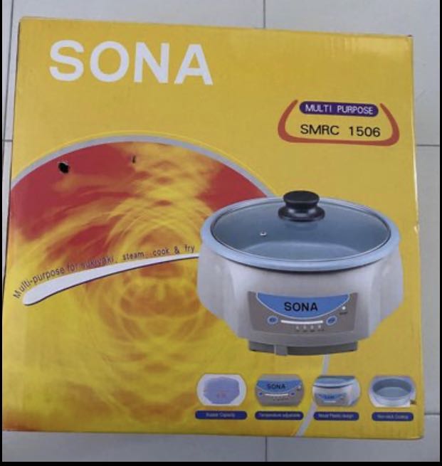 SONA brand multi purpose for sukiyaki, steam, cook & fry, TV & Home ...