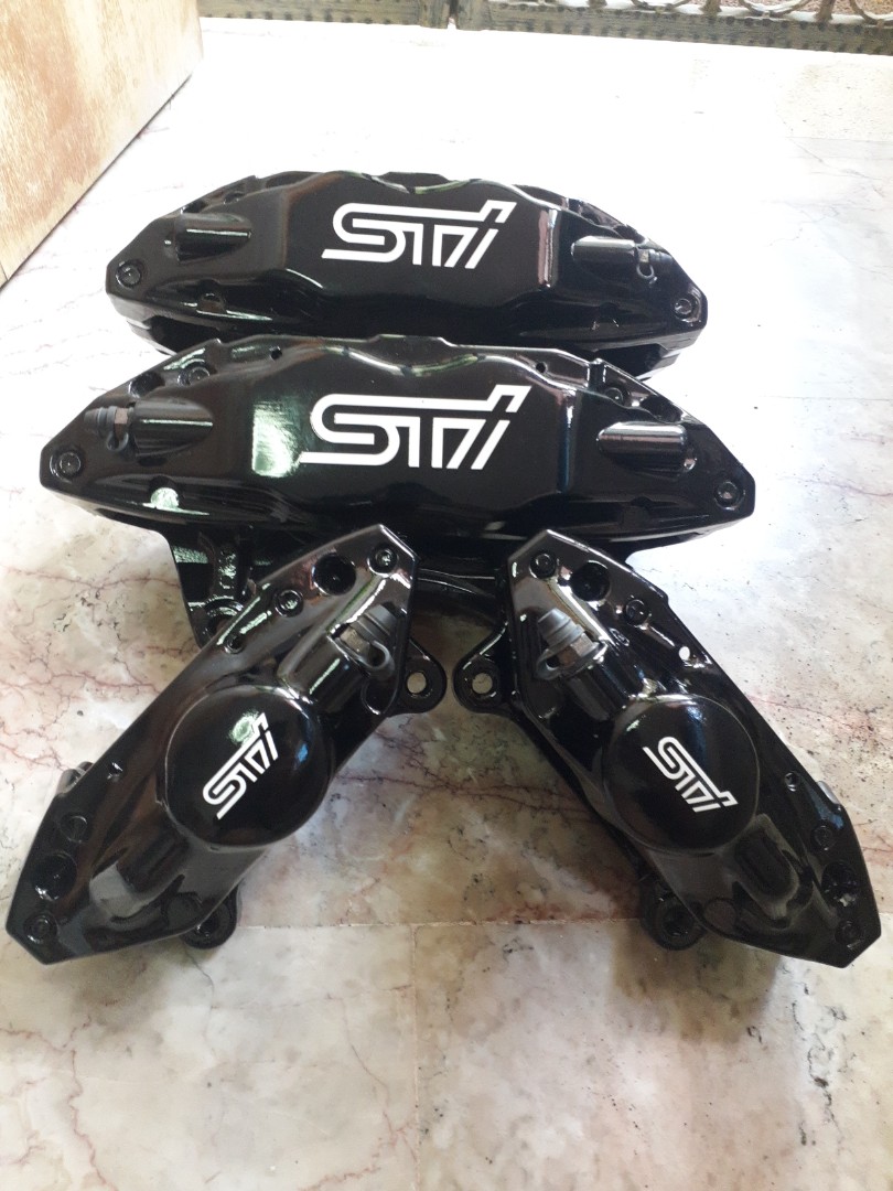 (LAST SET) SUBARU STI BREMBO CALIPERS FRONT AND REAR (NEWLY PAINTED GRB ...
