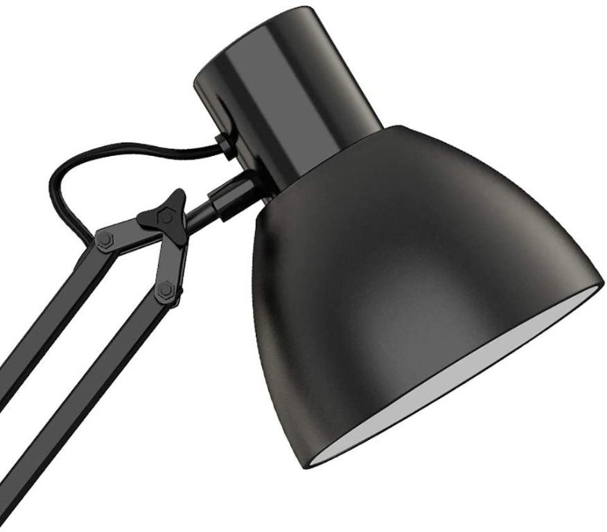 Swing Arm LED Desk Lamp E27 Bulb Socket Flexible C-Clamp Table Lamp ...