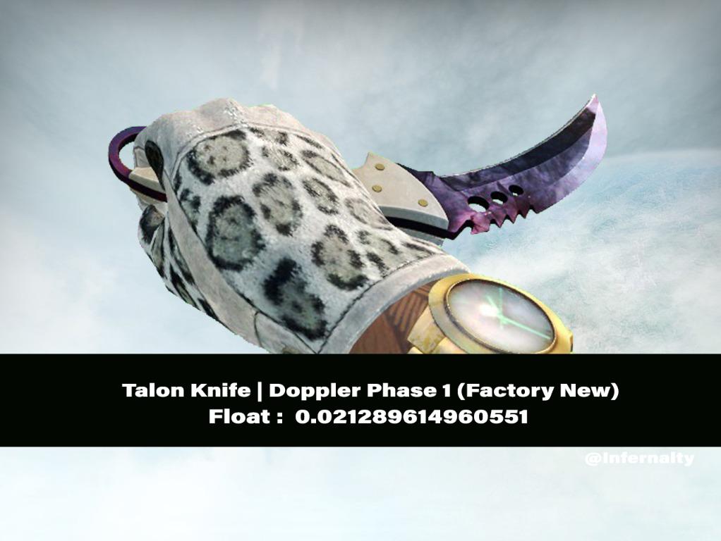 Talon Knife Doppler Phase 1 FN CSGO SKINS KNIVES, Video Gaming, Gaming ...