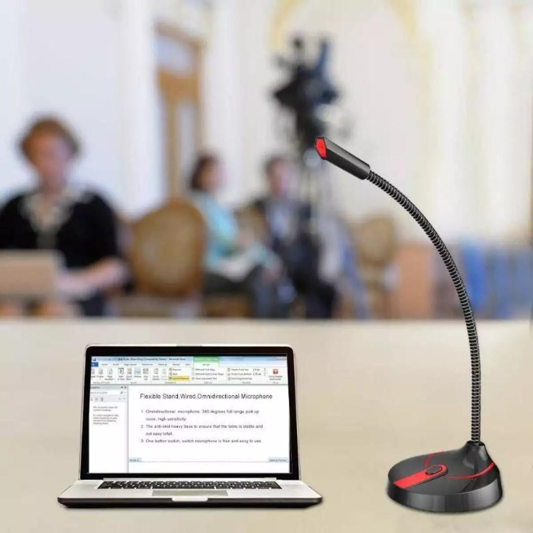 USB Interface Flexible Stand Studio Speech Omnidirectional Microphone ...