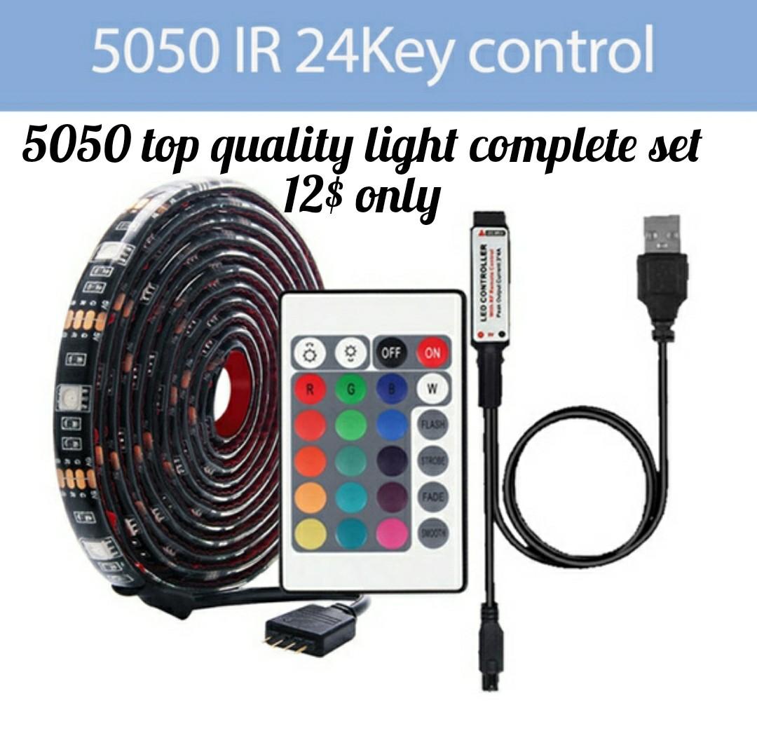 USB type led strip 1 METER complete set 12$, Furniture & Home Living ...