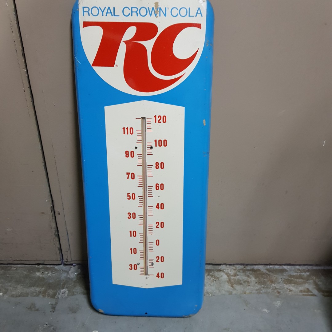 Vintage RC cola Royal Crown thermometer advertising metal sign, Hobbies ...