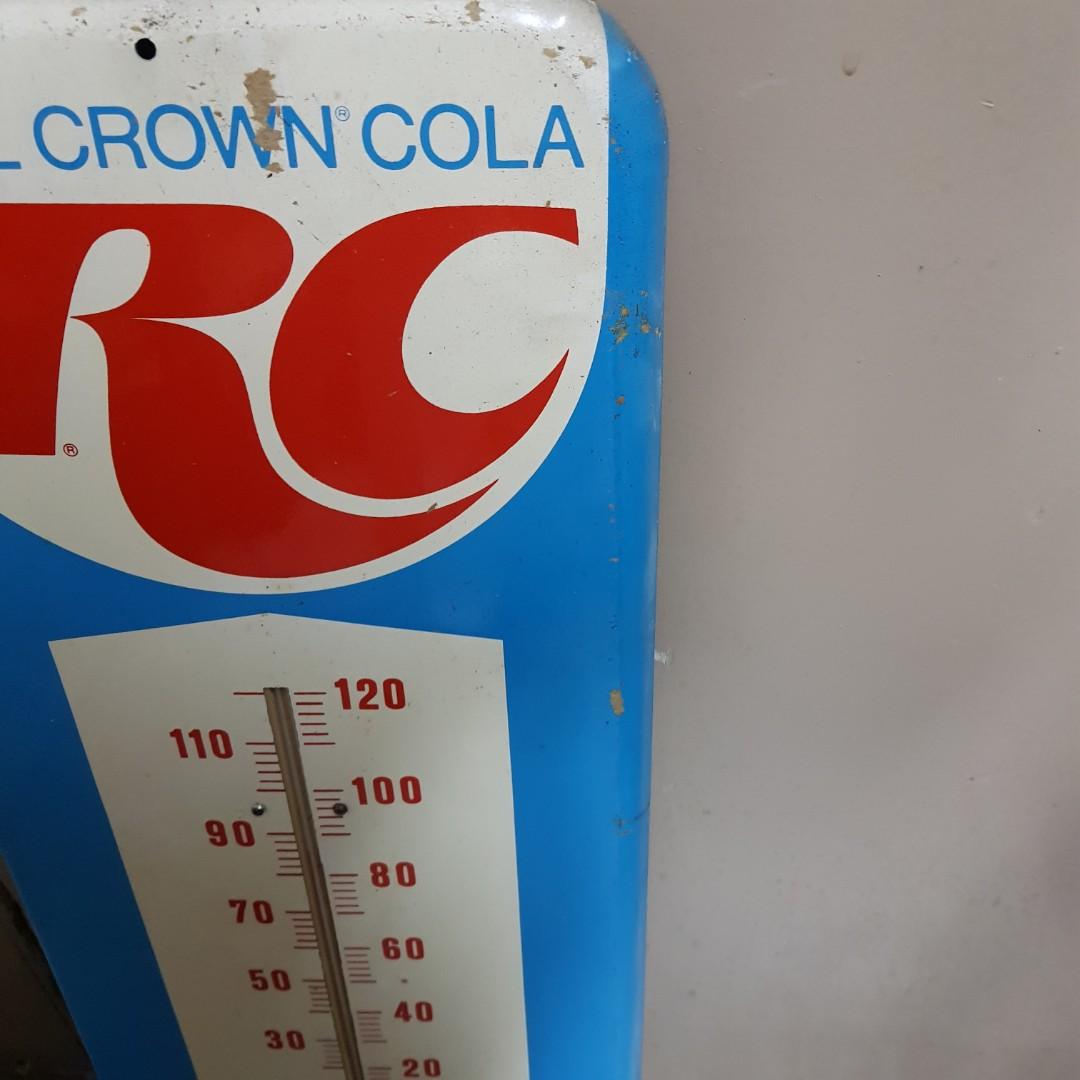 Vintage RC cola Royal Crown thermometer advertising metal sign, Hobbies ...