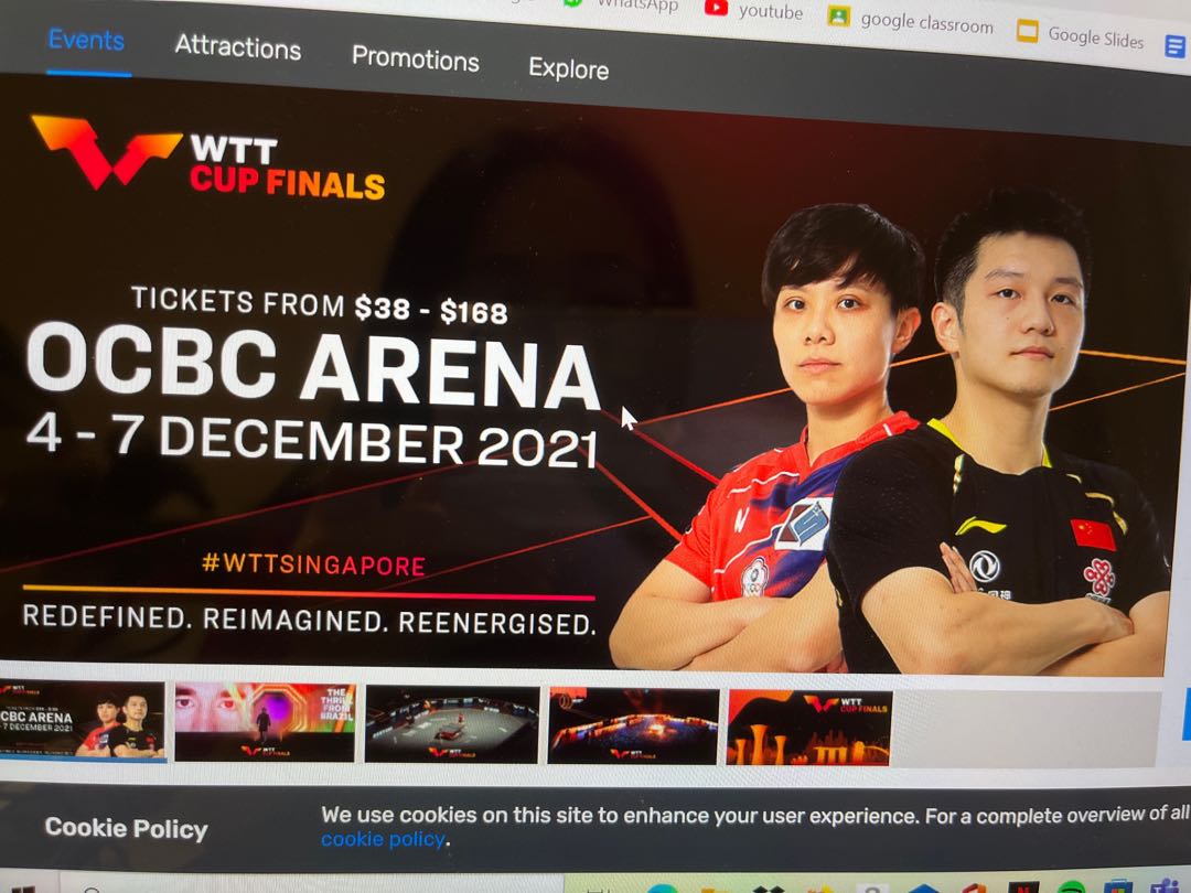 WTT cup final singapore, Tickets & Vouchers, Event Tickets on Carousell
