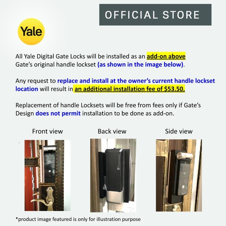 Yale YDR30GA Gate + YDR343 Door Digital Lock Bundle (Free Yale Connect ...