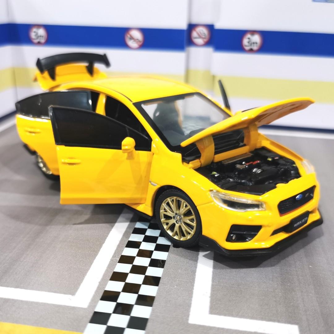 1/32 Subaru Impreza WRX STI Diecast Scale Model Toy Car Blue Yellow ...