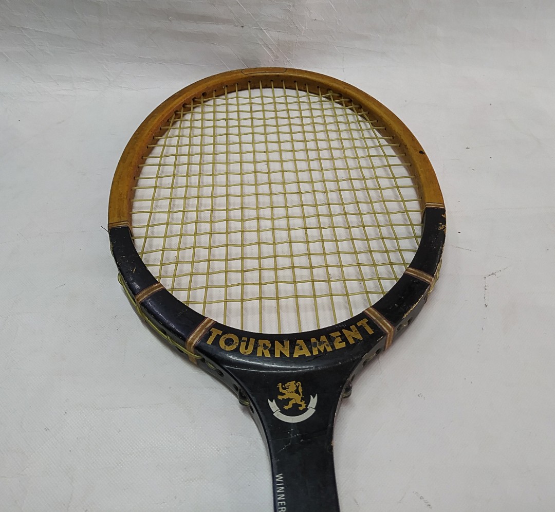 50s VINTAGE ROCKY WOOD TENNIS RACKET LAMINATED, Sports Equipment ...
