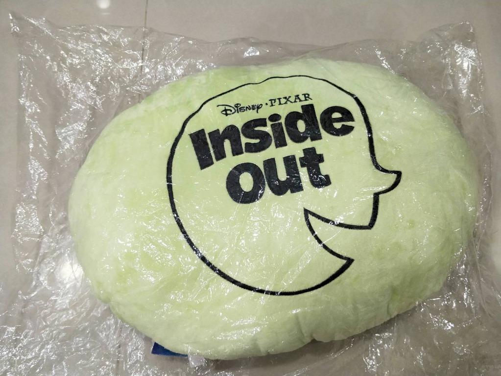 全新 正版 迪士尼授權 disney 腦筋急轉彎娃娃 抱枕 午安枕 inside out 皮克斯 厭厭 DISGUST, 書籍、休閒與玩具 ...