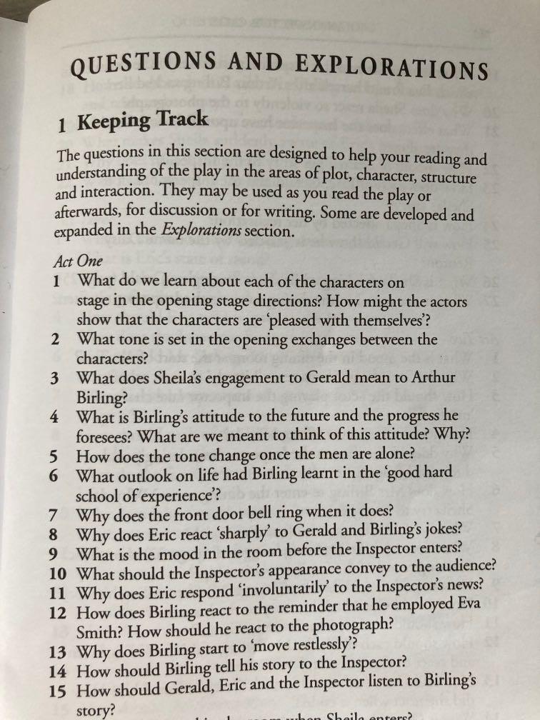 annotated an inspector calls, Hobbies & Toys, Books & Magazines ...