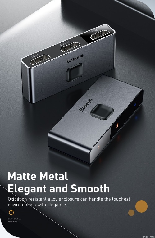 BASEUS - Matrix HDMI Splitter (Aluminium Alloy 鋁合金 MeTal Case ...