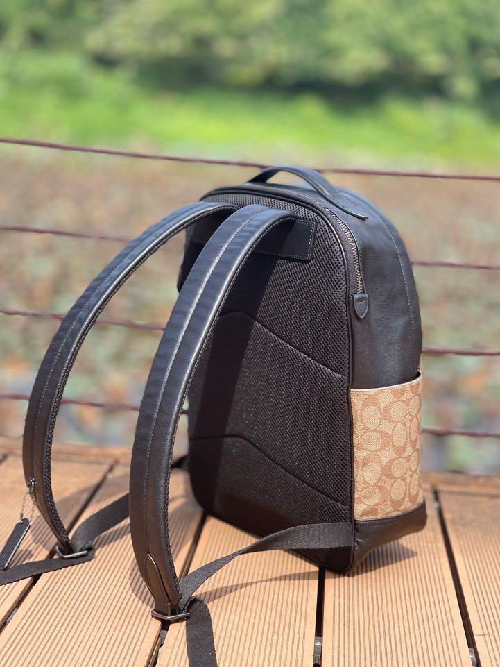 Coach Graham Backpack In Signature Canvas With Varsity Stripe, Men's ...