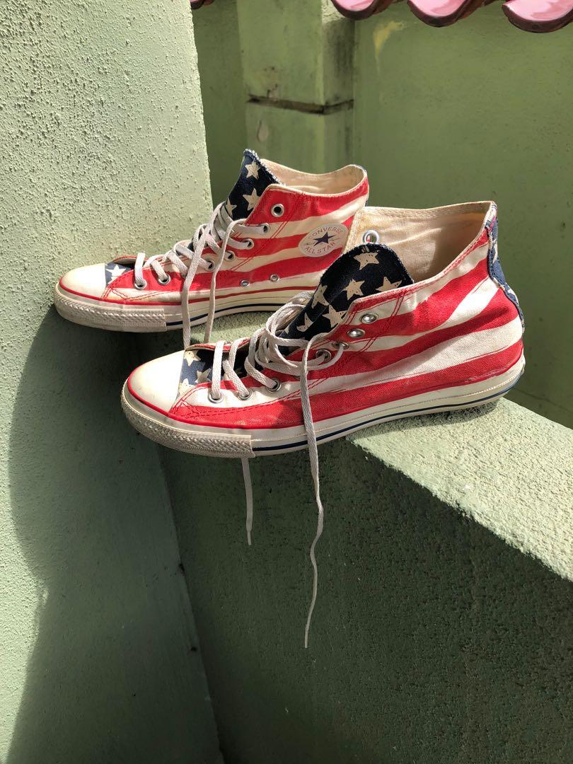Converse High Cut usa flags, Men's Fashion, Footwear, Sneakers on Carousell