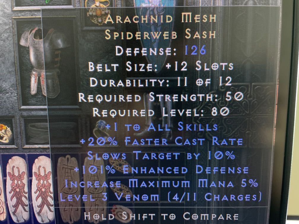 Diablo 2 Resurrected Arachnid Mesh, Video Gaming, Gaming Accessories ...