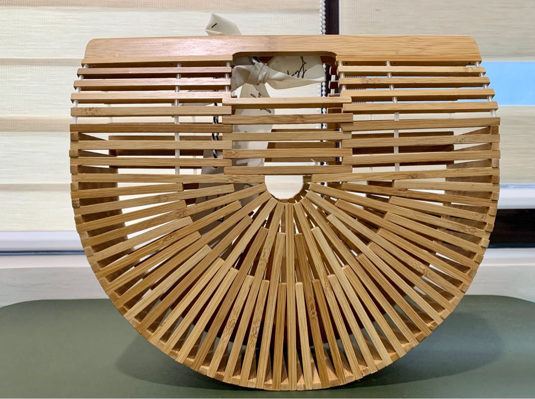 Float Half Moon Bamboo Bag, Women's Fashion, Bags & Wallets, Beach Bags ...