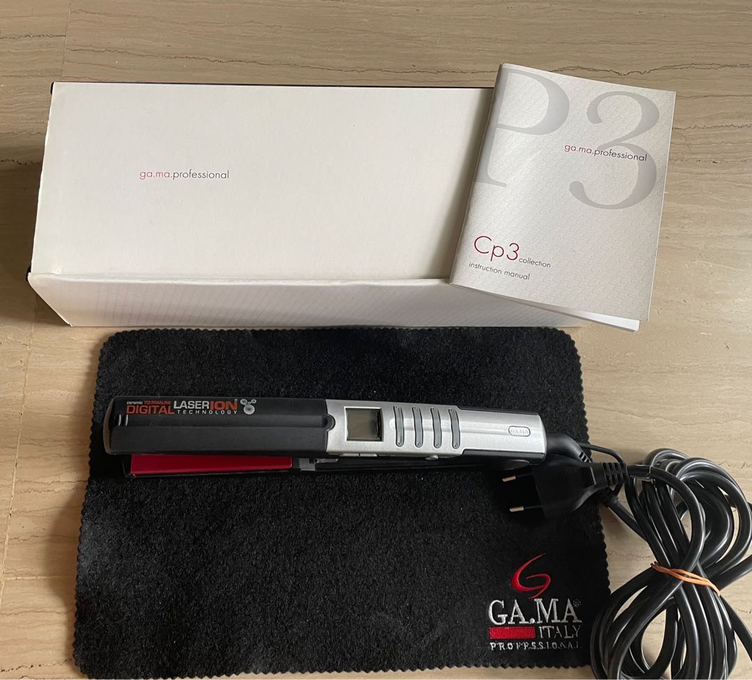 Gama Professional Hair straightener glider CP3 Digital Laser Ion ...