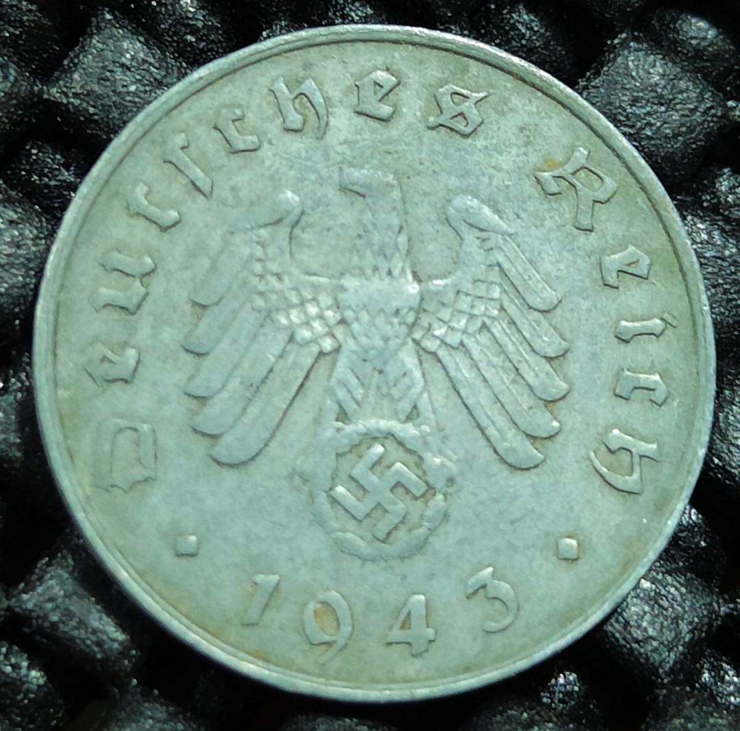German Nazi Coin 1943G 10 Pfennig XF, Hobbies & Toys, Memorabilia ...