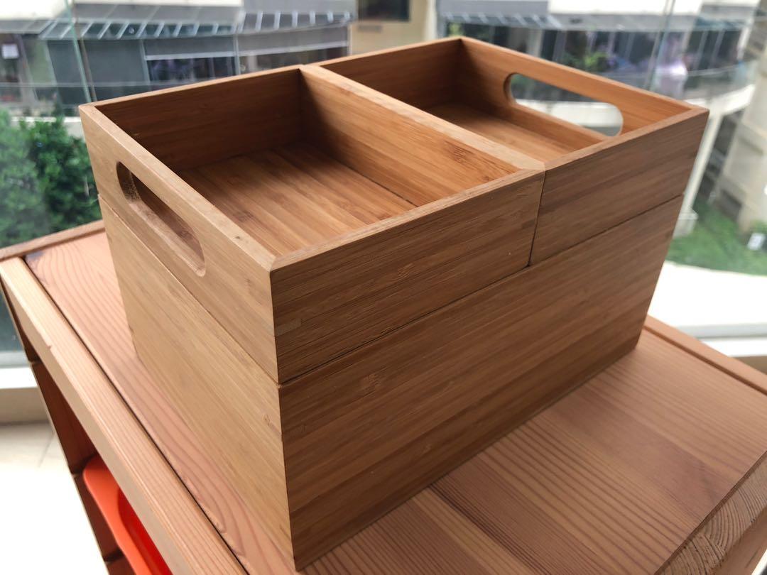 IKEA VARIERA bamboo box, Furniture & Home Living, Home Improvement ...