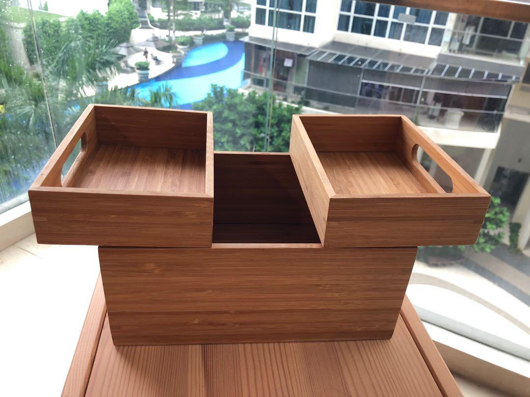 IKEA VARIERA bamboo box, Furniture & Home Living, Home Improvement ...