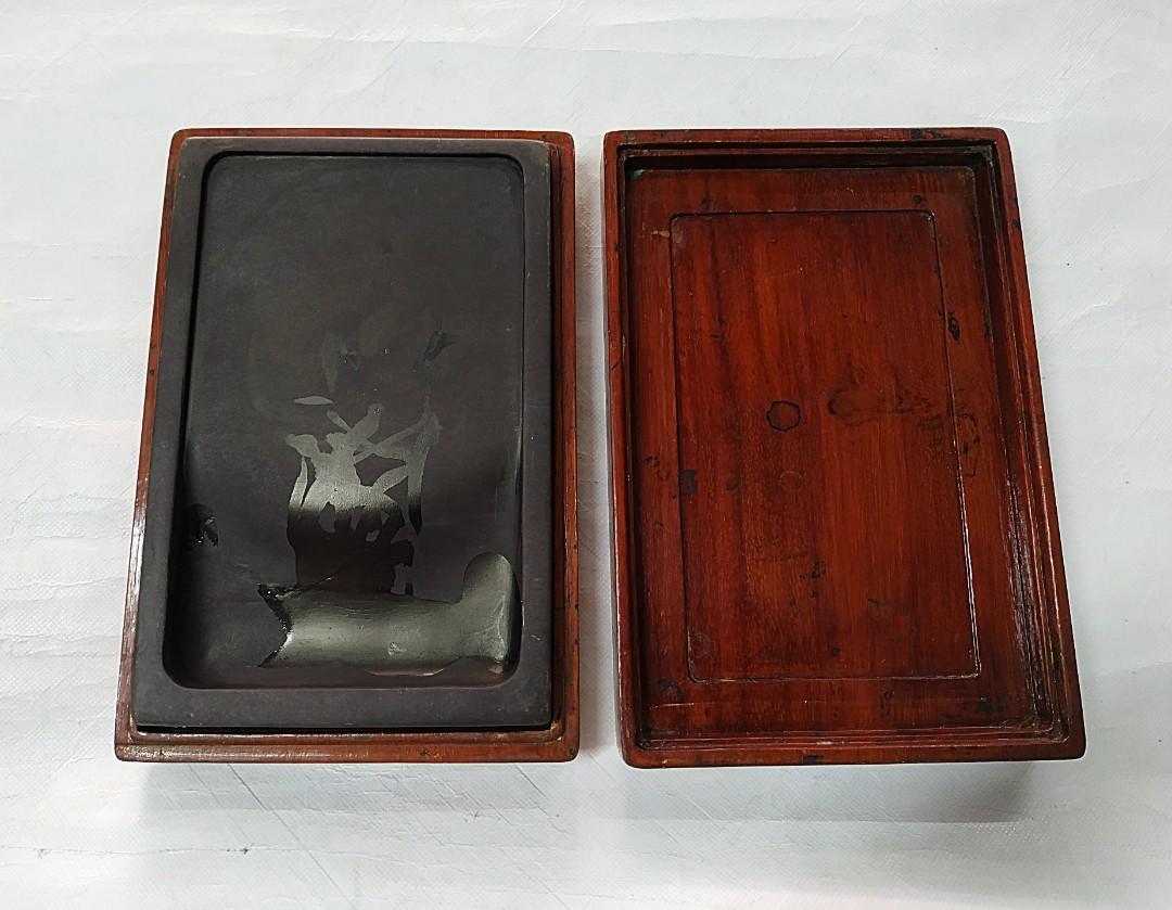Japanese Ink stone with wood Box, Furniture & Home Living, Home Decor ...