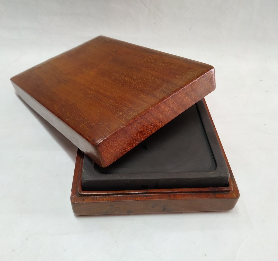 Japanese Ink stone with wood Box, Furniture & Home Living, Home Decor ...