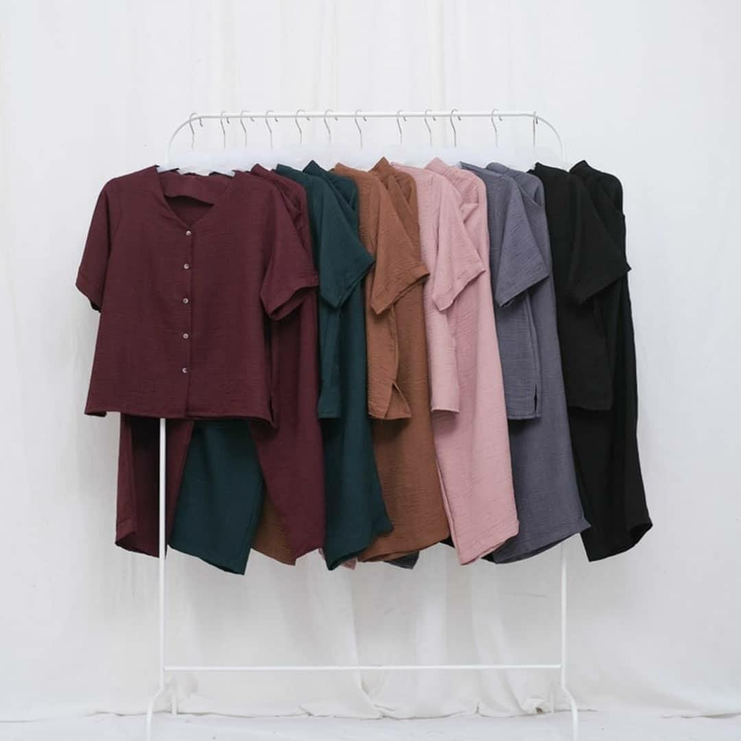 JS980 Gwenny Airflow Set, Fesyen Wanita, Pakaian Wanita, Lainnya di ...