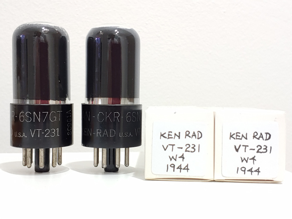 KEN RAD VT-231 / 6SN7 GT Audio Vacuum Tubes, Audio, Other Audio Equipment on Carousell