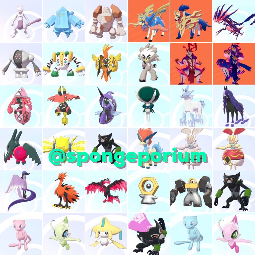 Legendary/Mythical Pokemon (Pokémon Sword & Shield), Video Gaming ...