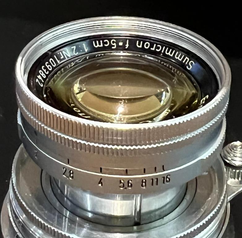 Leica summicron 50mm f2 radioactive collapsible ltm lens, 攝影器材, 鏡頭及裝備 - Carousell