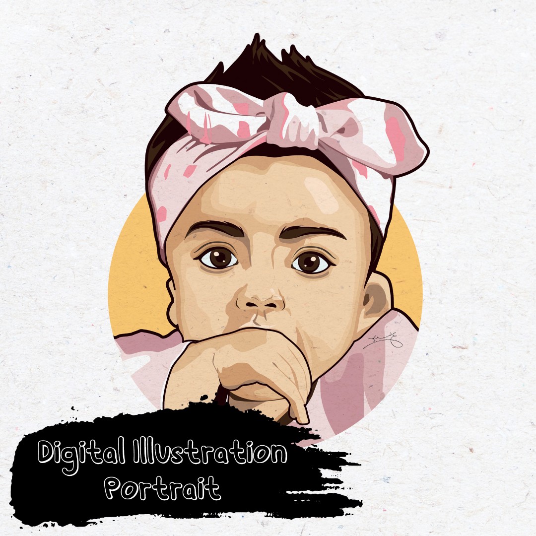 Lukisan potret digital/digital illustration/portrait, Hobbies & Toys ...