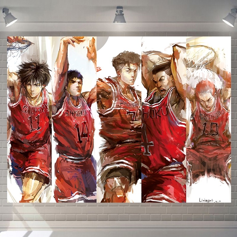[Ready Stock]New Design Slam Dunk fabric Backdrop (Size. W150 X H100cm ...